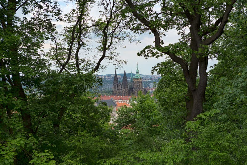 View of the Castles of Prague from the Hill Editorial Photography ...