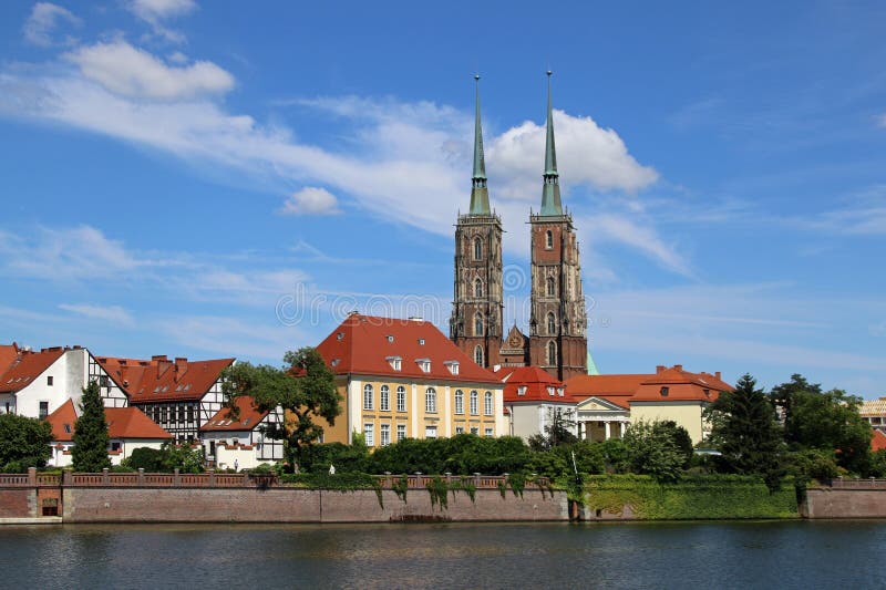 The Cathedral Island, Wroclaw, Lower Silesia, Poland Stock Photo ...
