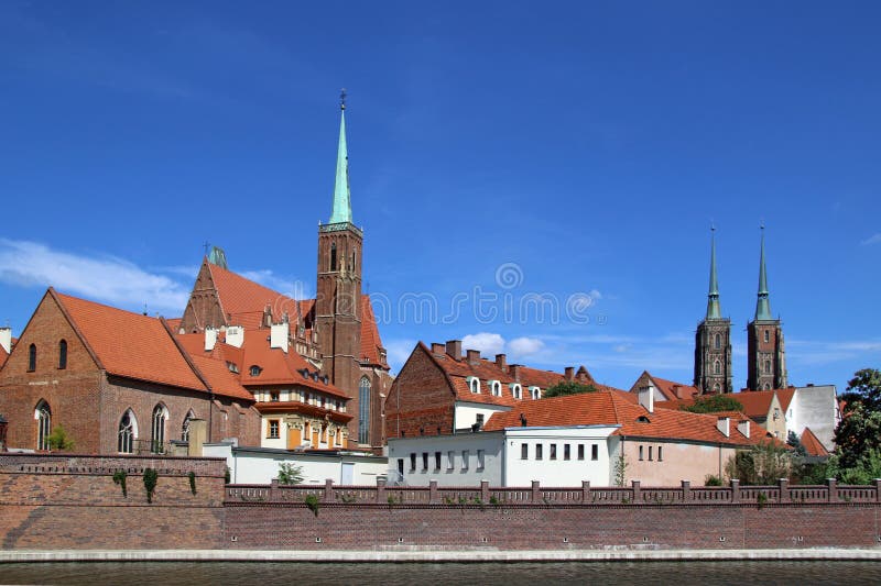 The Cathedral Island, Wroclaw, Lower Silesia, Poland Stock Image ...