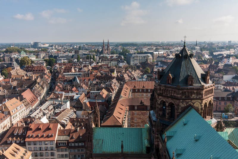 View from Cathedral Notre-Dame in Strasbourg Stock Image - Image of ...