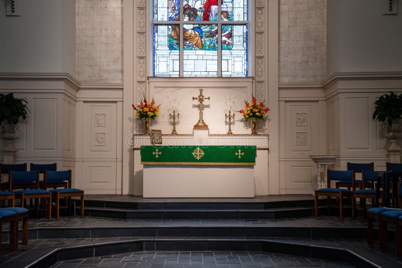 View of a Catholic Church Interior Stock Photo - Image of religious ...