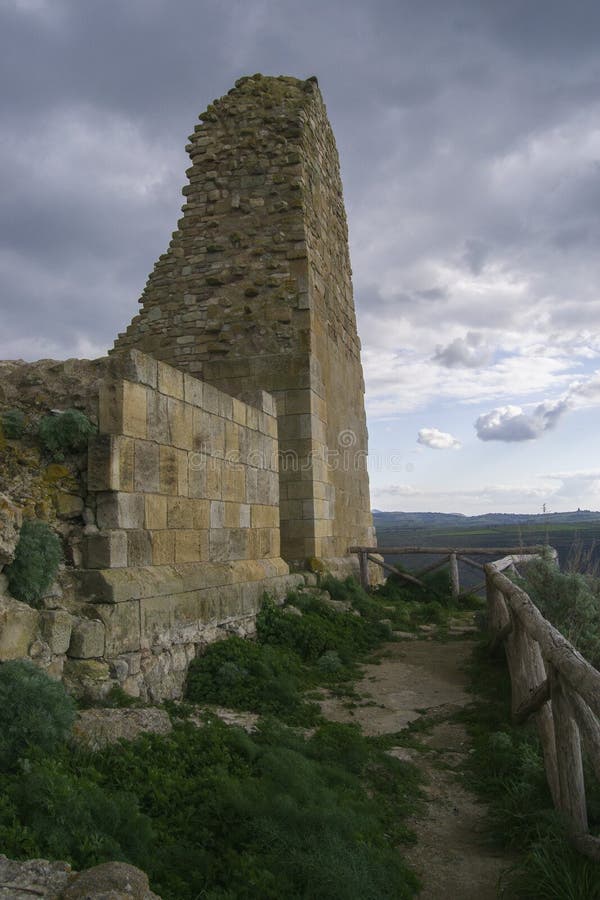View of Catle Ruins of Las Plassas Stock Photo - Image of rocks, nature ...