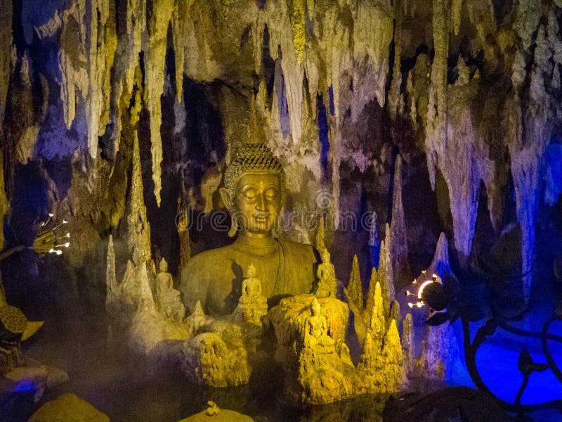 Cave of Art, Chiang Rai, Thailand Stock Image - Image of asian, pray ...