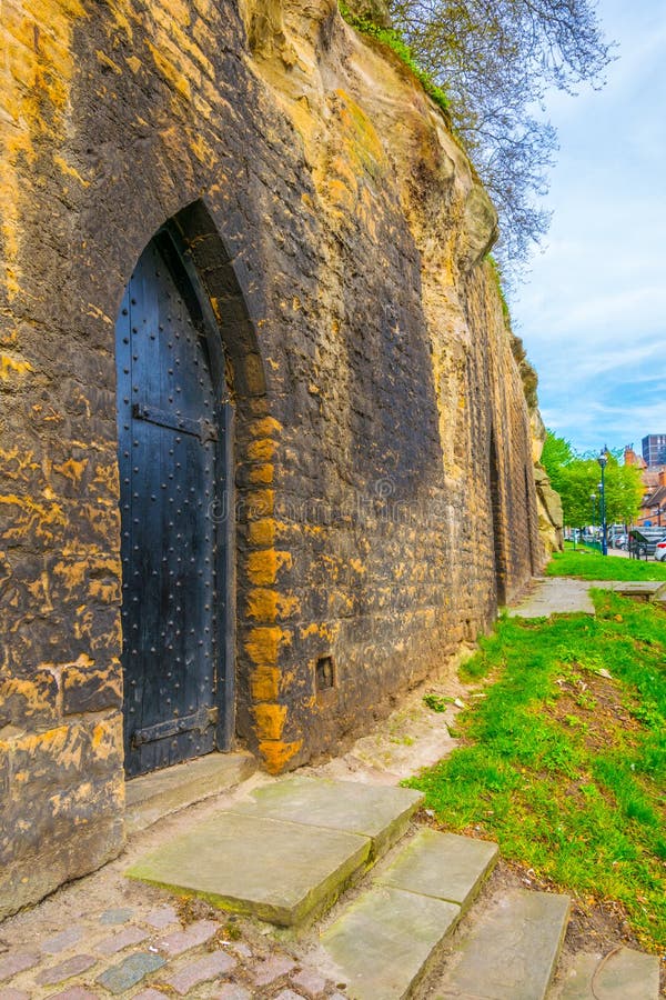 View of Caves Under the Nottingham Castle, England Stock Image - Image ...