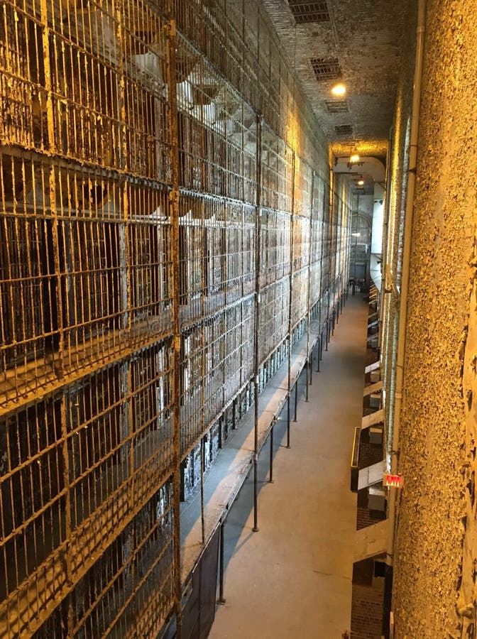 View of a Cell Block Hallway at Mansfield Prison Editorial Photography ...