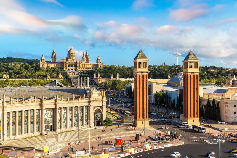 View of the Center Barcelona Editorial Image - Image of avenue, aerial ...