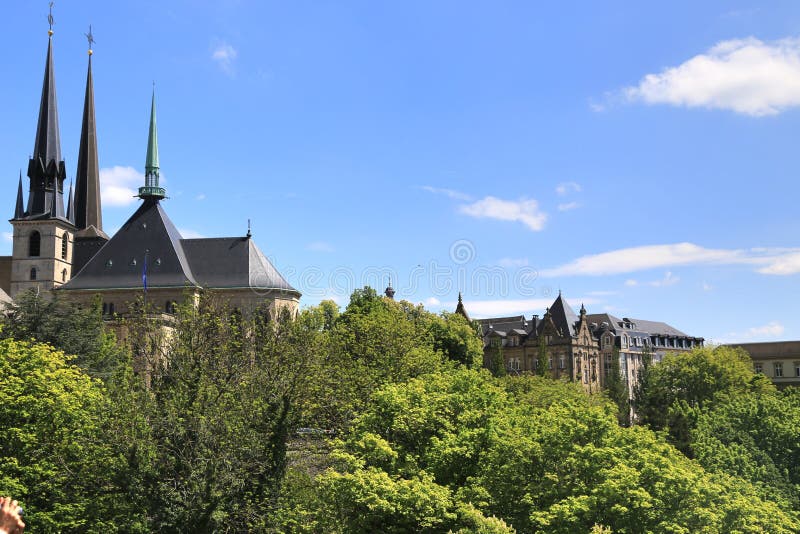 The View of Center in Luxembourg City, Luxembourg Stock Photo - Image ...