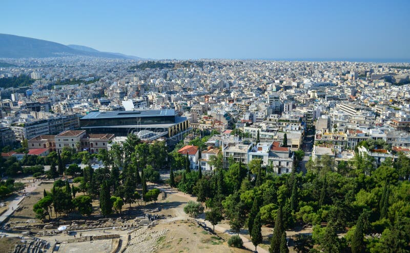 Athens view stock photo. Image of elgin, acropolis, downtown - 101233664