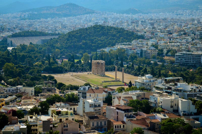 Athens view stock photo. Image of antiquity, famous - 101271182