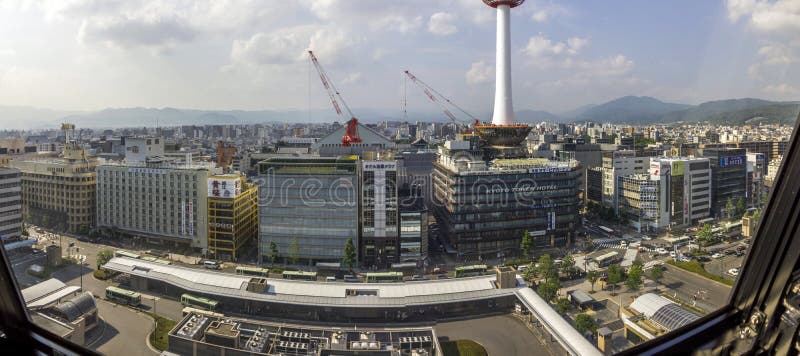 View of central Kyoto editorial photography. Image of achitecture ...