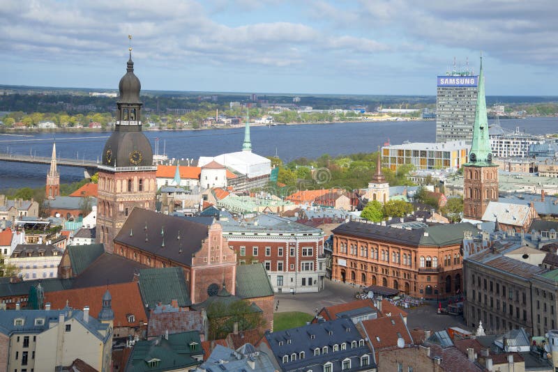 View of the Central Part of Riga the Cloud May Day, Latvia Editorial ...