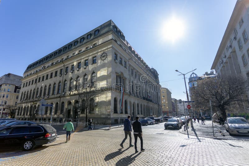 View of the Central Post Office Building in the Center of Sofia ...