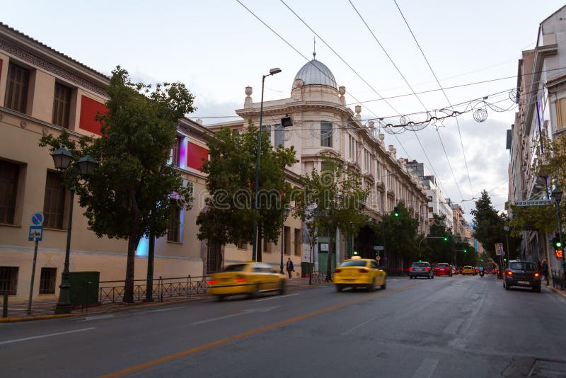 View from the Central Streets of Athens, Greece Editorial Photography ...