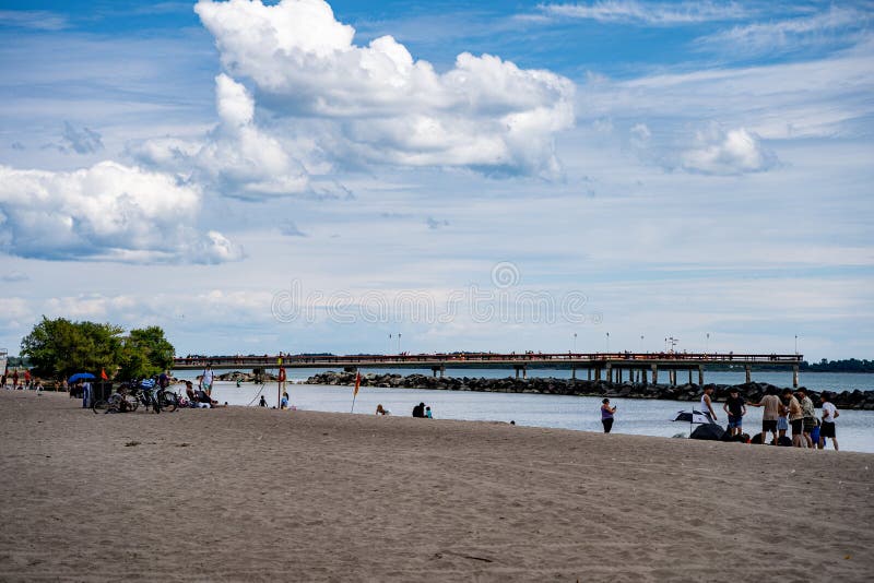 View of the Centre Island Beach in the Toronto Islands. Editorial ...
