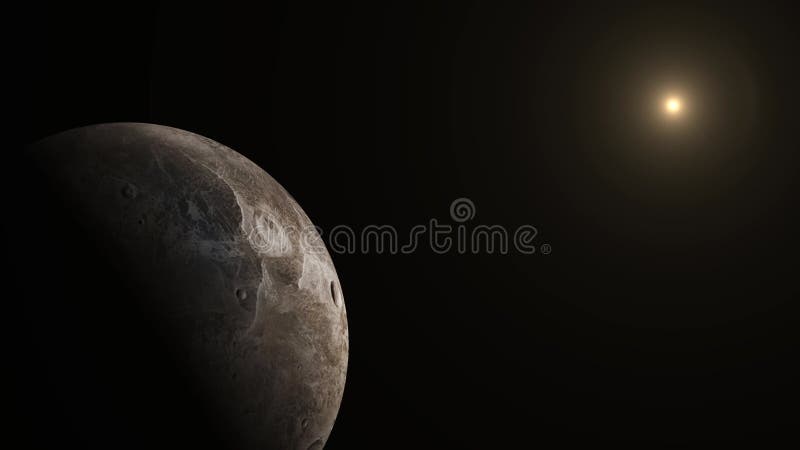 View of Ceres in the Void of Space, Solar System Planet Stock Footage ...