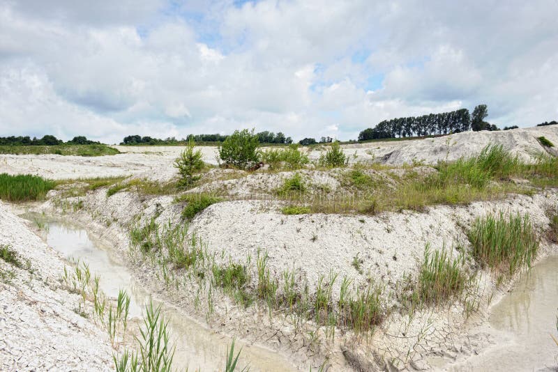View into a Chalk Mine. Quarry Stock Photo - Image of mineral, material ...