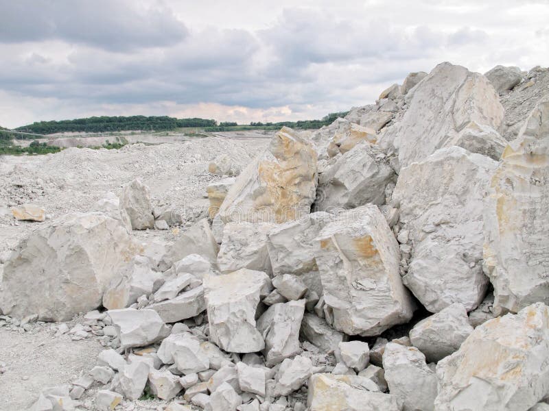 View into Chalk Rock Open Pit Mine Stock Image - Image of site ...