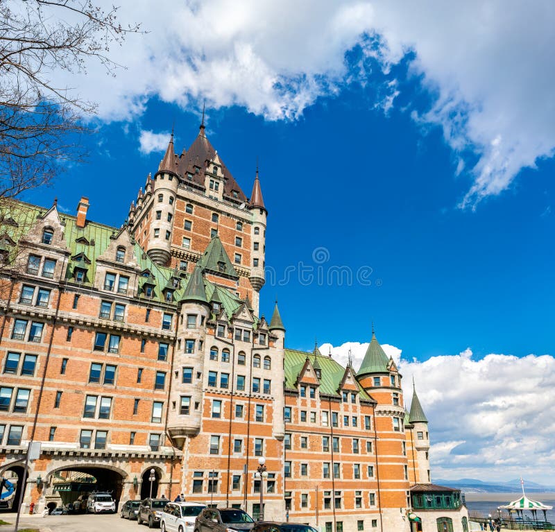 View of Chateau Frontenac in Quebec City, Canada Stock Photo - Image of ...