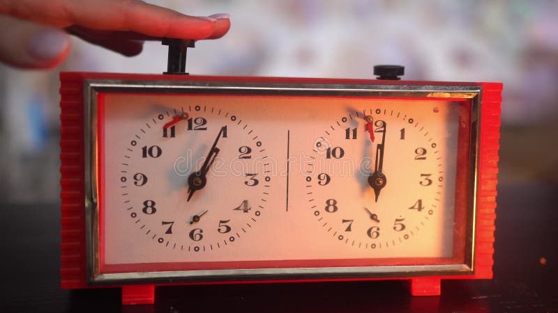 View of Chess Clock. Vintage Chess Timer Stock Footage - Video of ...