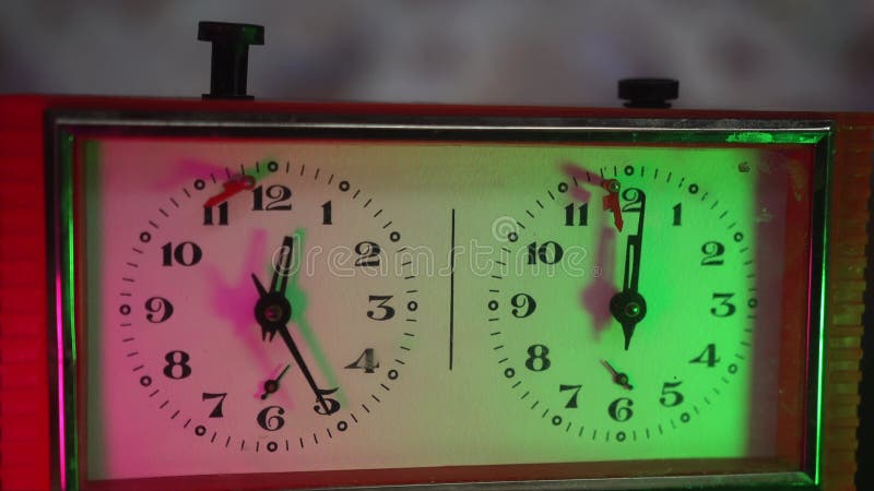 View of Chess Clock. Vintage Chess Timer Stock Footage - Video of ...