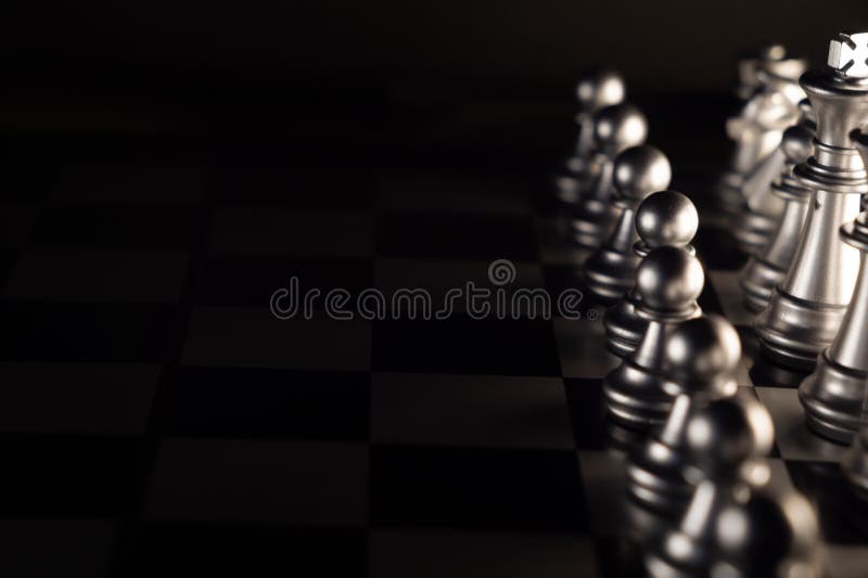 View of Chessmen on a Chessboard-concept of a Strategy Stock Image ...