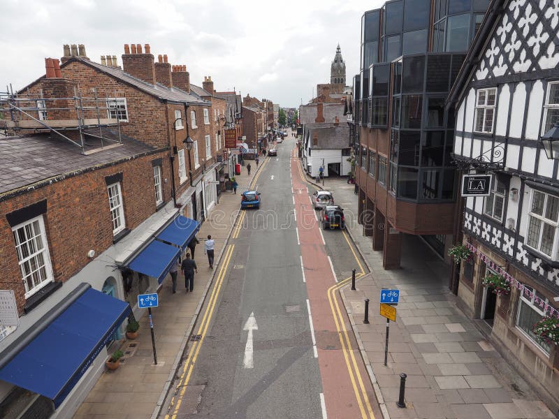 View of Chester Old City Centre Editorial Image - Image of cheshire ...
