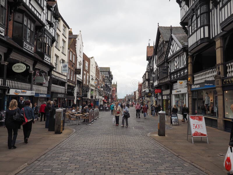 View of Chester Old City Centre Editorial Stock Photo - Image of ...