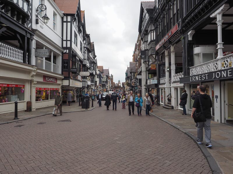 View of Chester Old City Centre Editorial Photo - Image of town ...