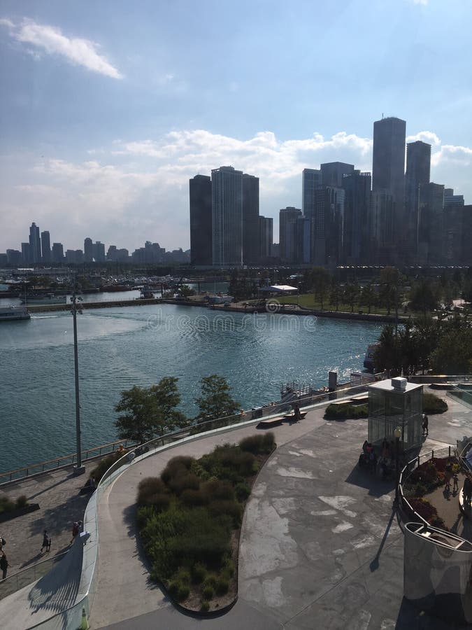 Chicago from Navy Pier stock photo. Image of exterior - 152120256