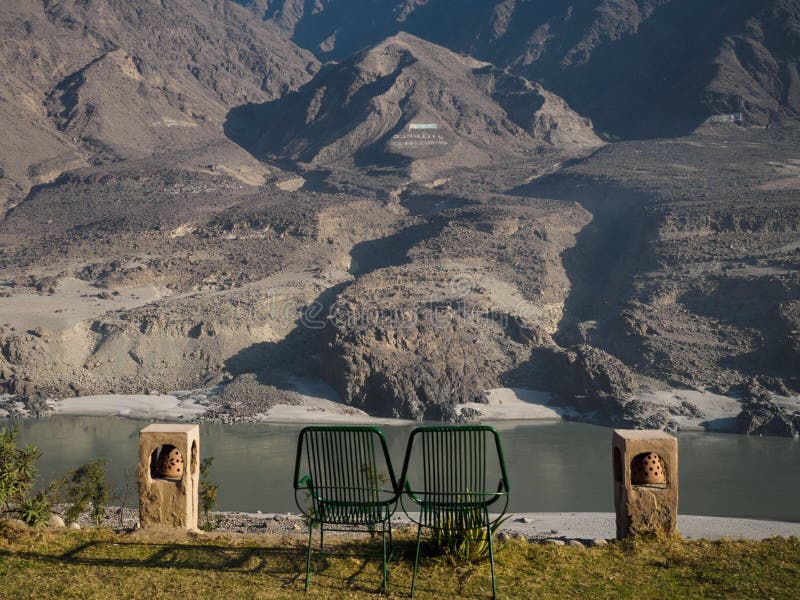 Gilgit Town by the Gilgit River Stock Image - Image of hike, greenery ...