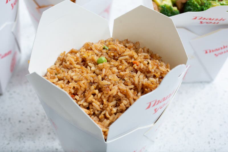 Chinese Take Out Container of Fried Rice Stock Photo - Image of chinese ...