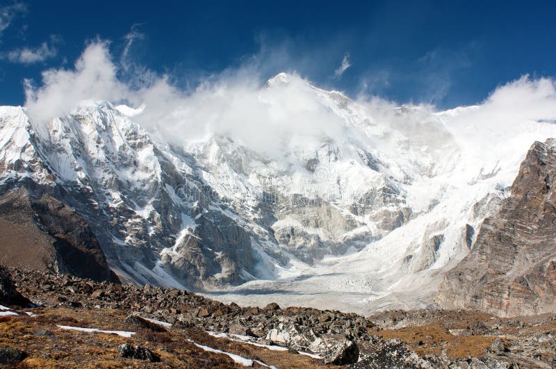 View of cho oyu stock photo. Image of mist, mountain - 24776366