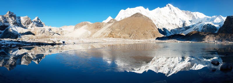 View of Cho Oyu stock image. Image of himalay, panoramatic - 28472021