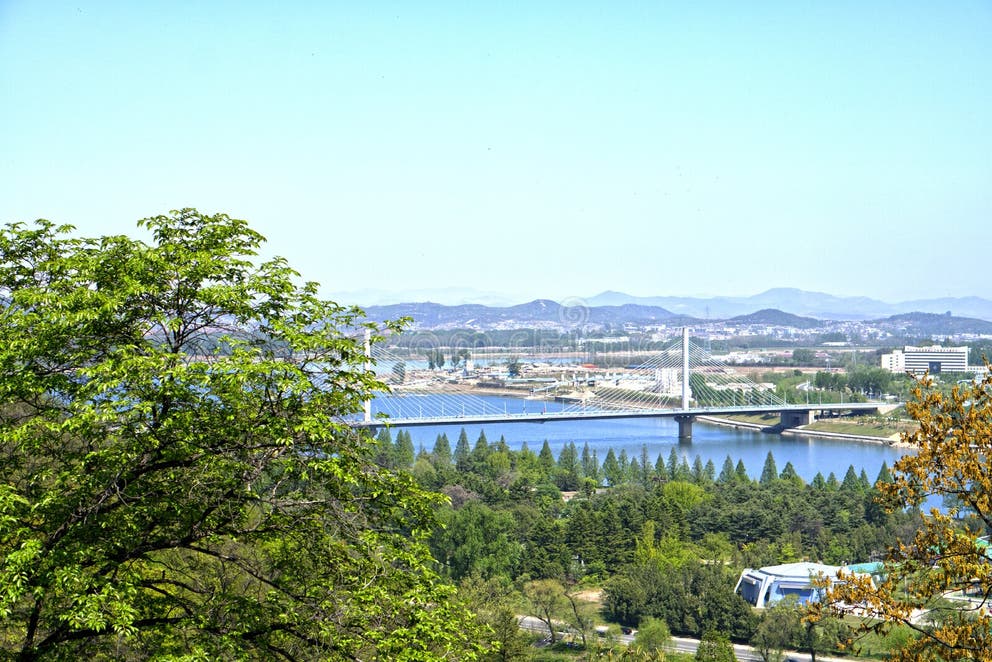 A View of the Chongryu Bridge. Pyongyang, DPRK - North Korea. Editorial ...