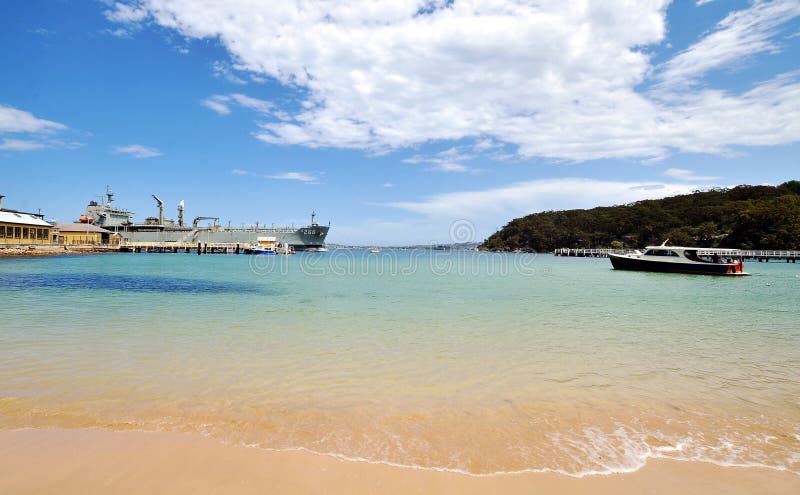 Chowder Bay and Military Ship Sydney, Australia Editorial Image - Image ...