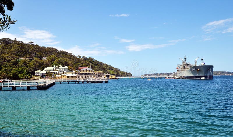 Chowder Bay and Military Ship Sydney, Australia Editorial Photography ...