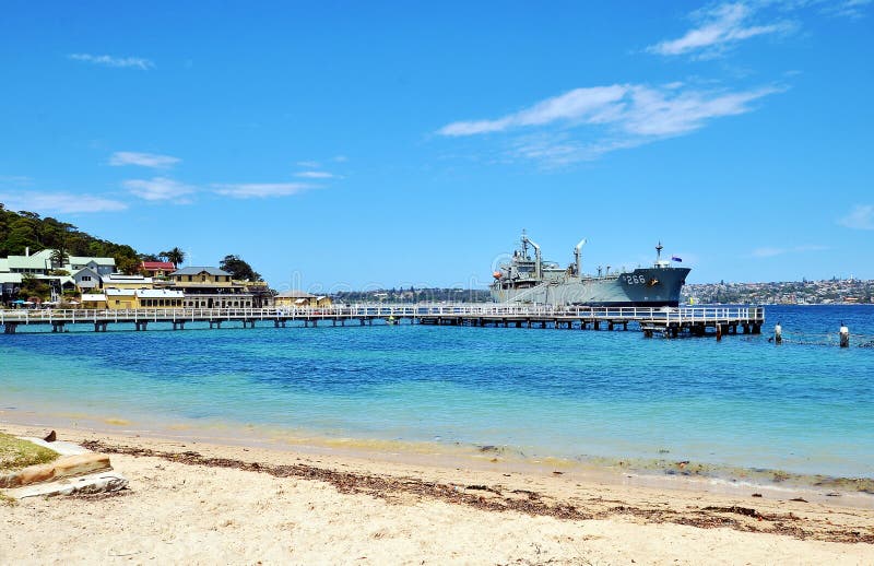 Chowder Bay and Military Ship Sydney, Australia Editorial Photography ...