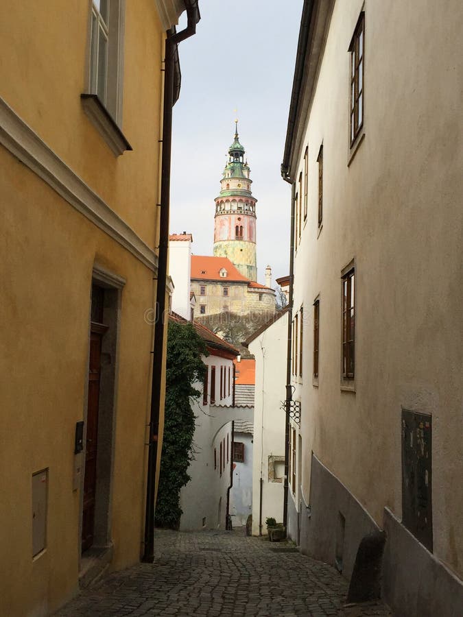 View of the Church through an Opening with a Building. Stock Photo ...