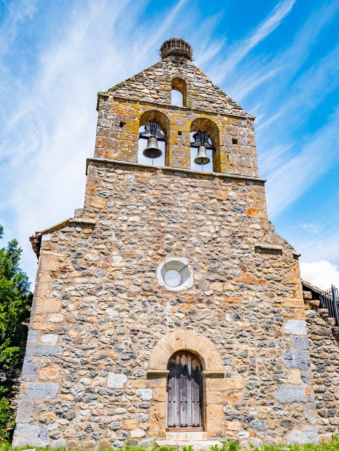 View of Church of Riano, Province of Leon, Cantabrian, Spain Stock ...