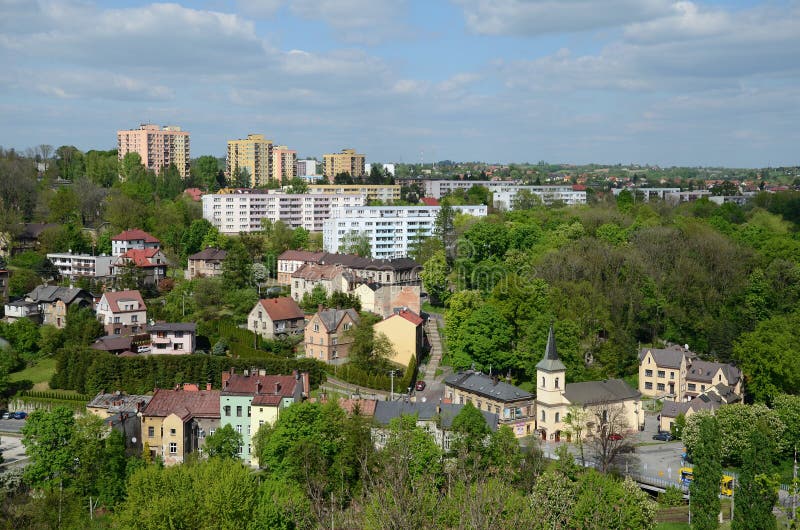 Cieszyn in Poland, Aerial View of the Hunting Palace, Former Rezidence ...