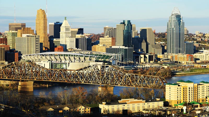 Ohio City aerial stock image. Image of aerial, bridges - 15381847