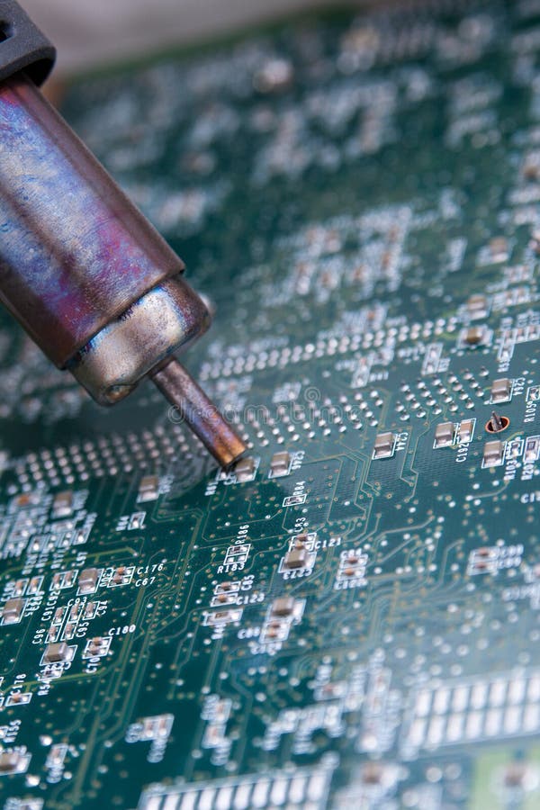 Repair of Electronic Components Stock Image - Image of silicon ...
