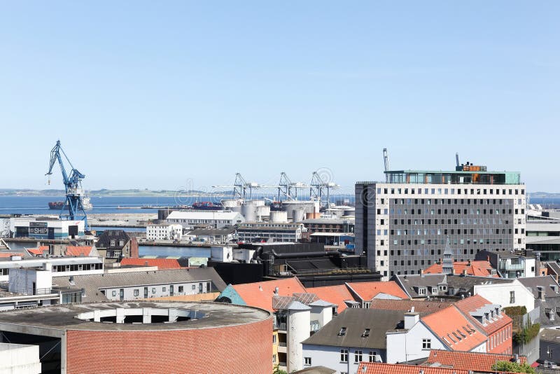 View of the City of Aarhus from a Rooftop Editorial Image - Image of ...