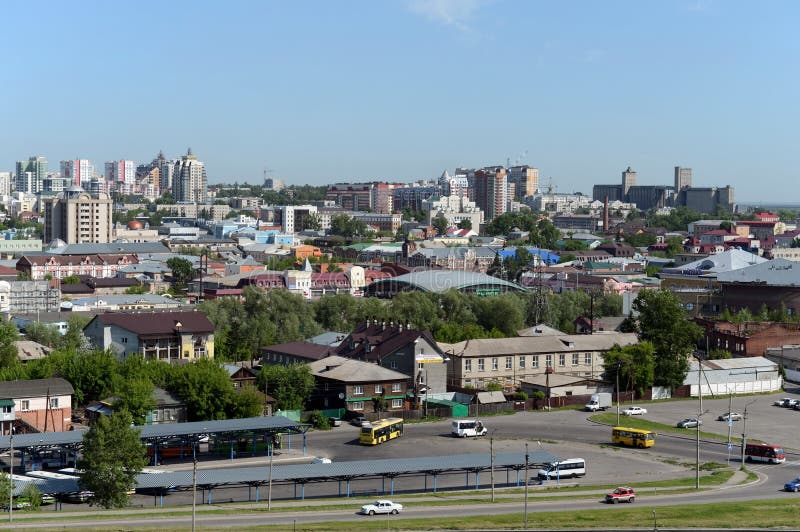 View of the City of Barnaul from the Mountainous Part. Editorial Stock ...