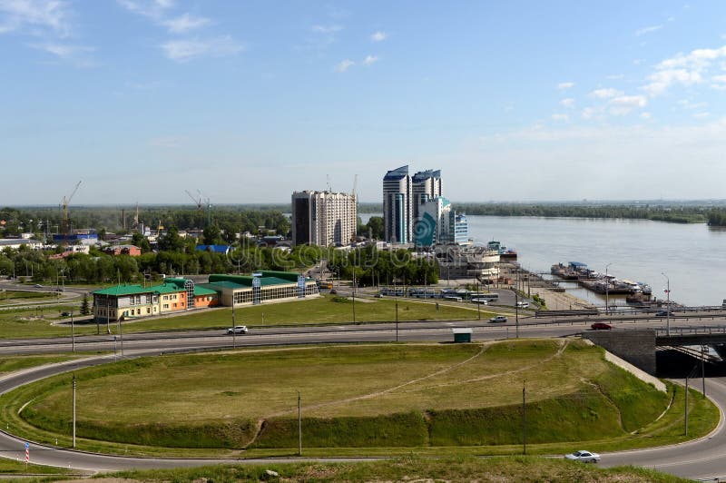 View of the City of Barnaul from the Mountainous Part. Editorial Stock ...