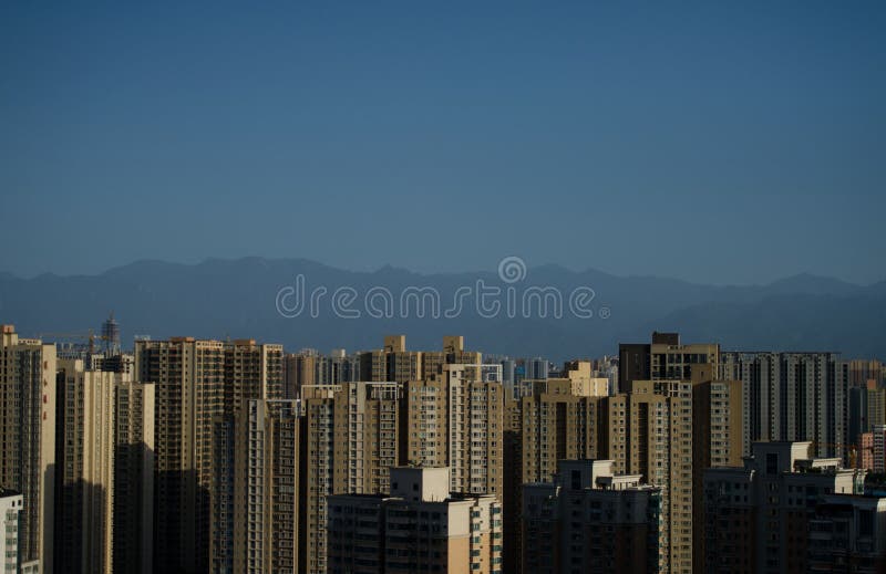 View of the City Buildings in China Stock Image - Image of skyscraper ...