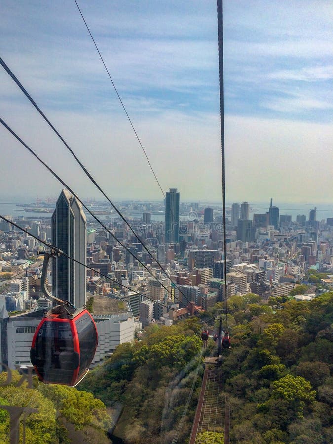 View of the City from Cable Car Stock Photo - Image of travel, cable ...