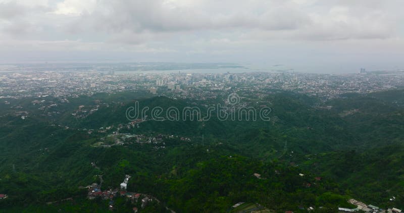 Aerial Panorama of Cebu City, Philippines. Stock Video - Video of urban ...