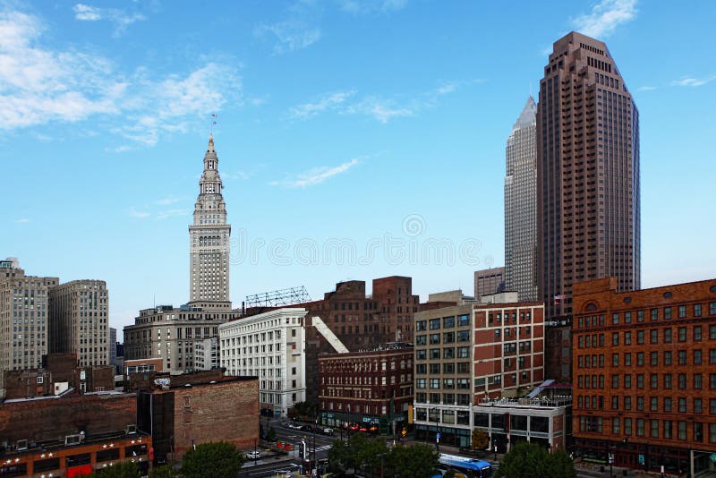 Summer in Cleveland Ohio stock photo. Image of landmarks - 72201792