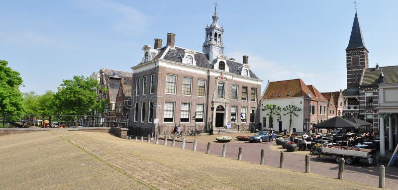 View of City Centre of Edam with Town Hall, Netherlands Editorial Stock ...